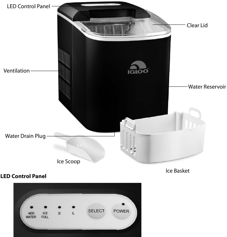 Igloo ICEB26BK, ICEB26RR - Automatic Ice Maker Manual | ManualsLib