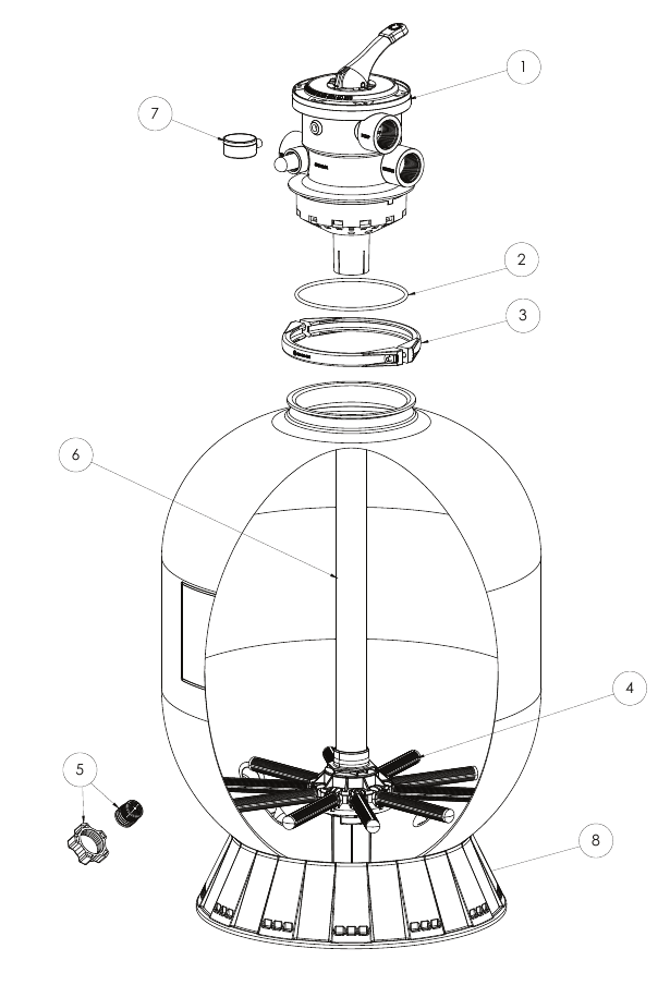 Hayward Pro Series, S144T, S166T, S180T, S210T - High Rate Sand Filter ...