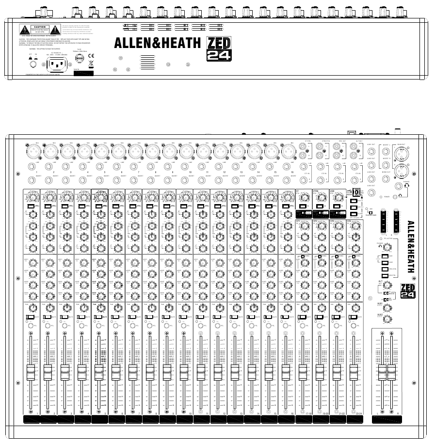 ALLEN & HEATH ZED-14, ZED-18, ZED-24 - Analog USB Mixer Manual | ManualsLib