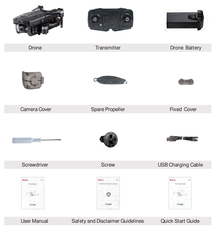 Bwine F7 MINI - Drone Manual | ManualsLib