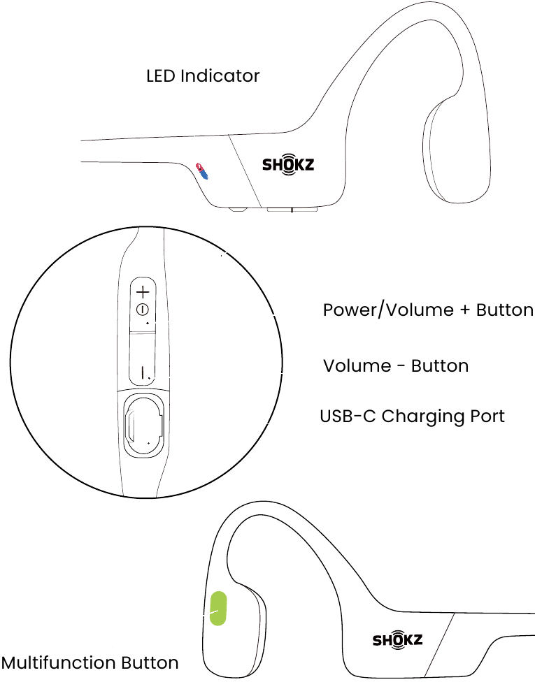 Shokz OPENRUN S805, S806 - Headphone Manual | ManualsLib