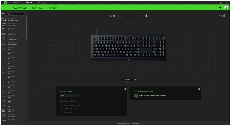 Razer BLACKWIDOW V3 PRO - Gaming Keyboard Manual | ManualsLib