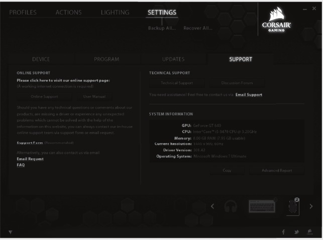 Corsair SCIMITAR RGB - Gaming Mouse Manual | ManualsLib