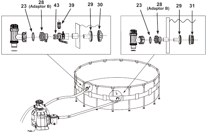 Intex Krystal Clear SX2800 / SX3000 / QX2600 /QX2100 - Filter Pump ...