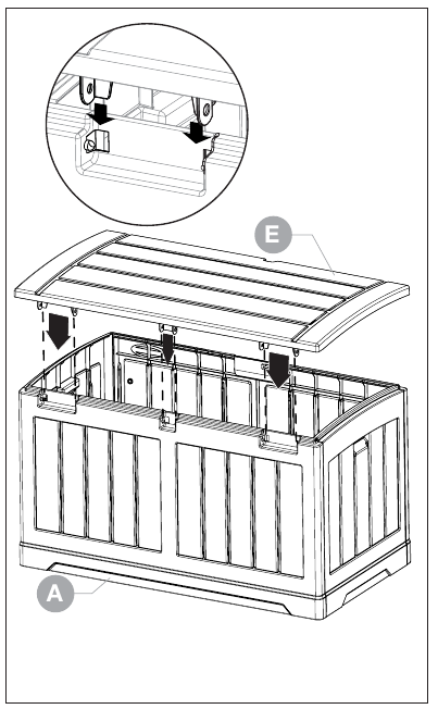 Suncast Deck Box Assembly