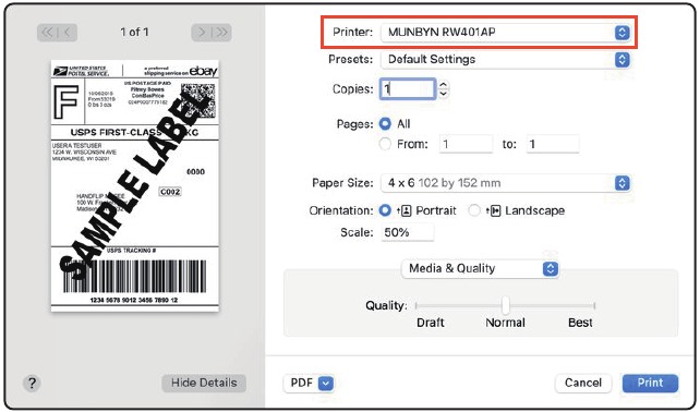 MUNBYN RW401AP - Printer Manual | ManualsLib
