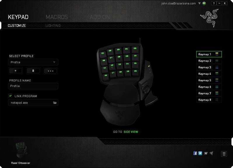 Razer Orbweaver - Gaming Keyboard Manual | ManualsLib