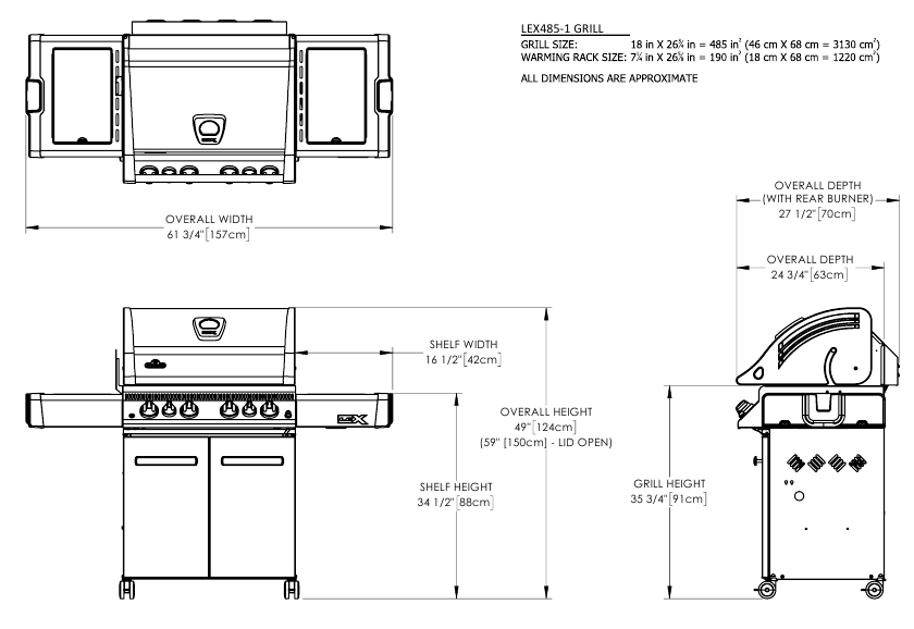Napoleon LEX 485, LEX485-1, LEX485RSIB-1 Manual | ManualsLib