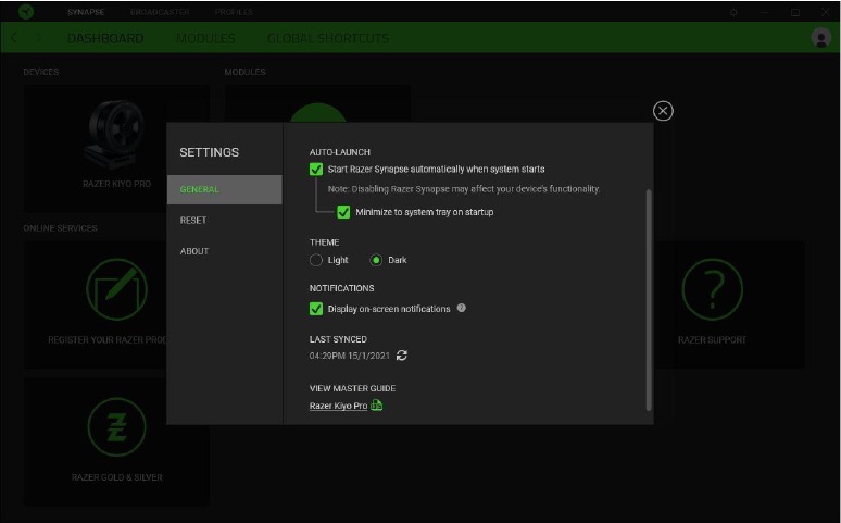 RAZER KIYO PRO Manual | ManualsLib