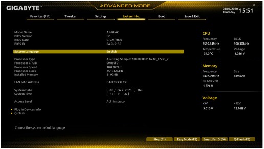 GIGABYTE A520I AC Manual | ManualsLib