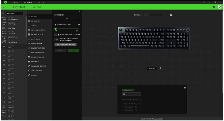 RAZER HUNTSMAN V2 ANALOG Manual | ManualsLib