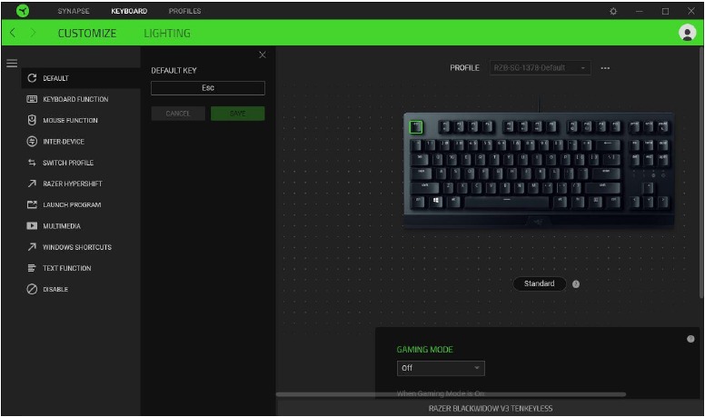 RAZER BLACKWIDOW V3 TENKEYLESS Manual | ManualsLib