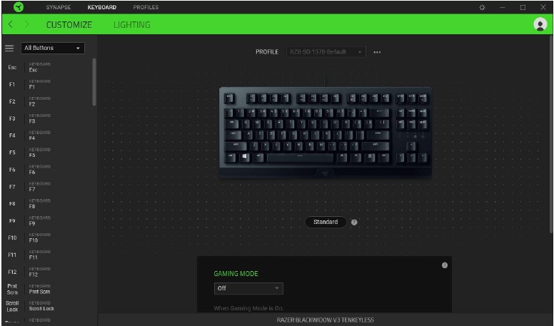 RAZER BLACKWIDOW V3 TENKEYLESS Manual | ManualsLib