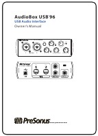 PreSonus AudioBox USB 96 Manual | ManualsLib