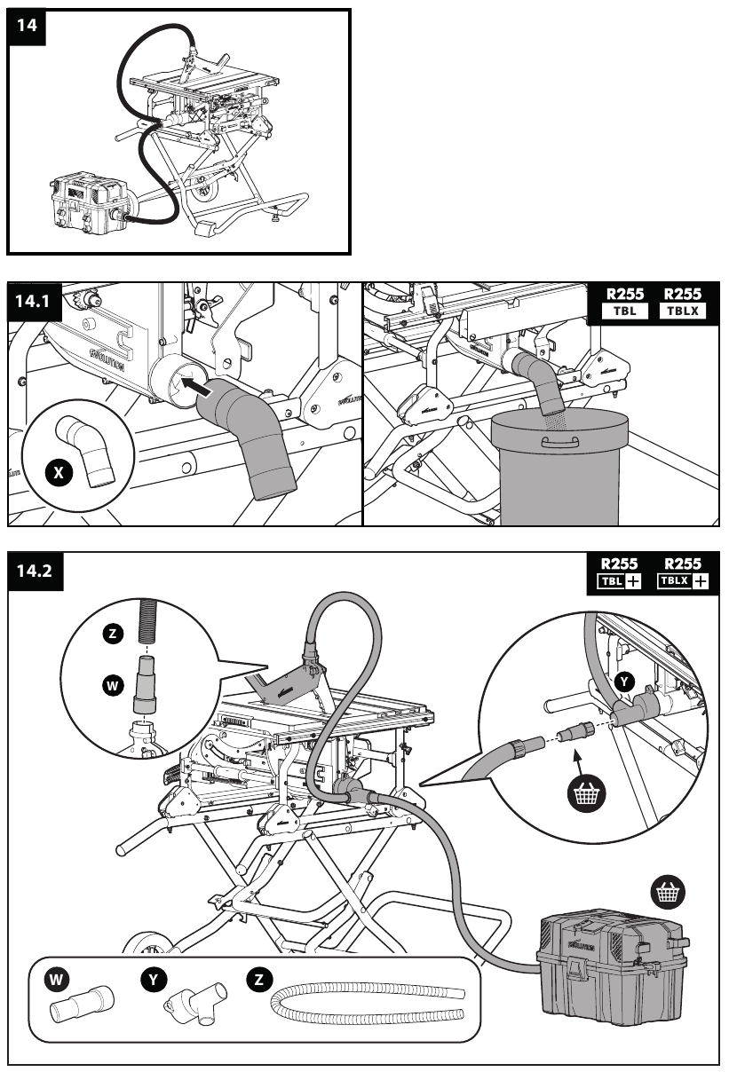 Evolution R255TBL, R255TBLX, R255TBL+, R255TBLX+ Manual | ManualsLib