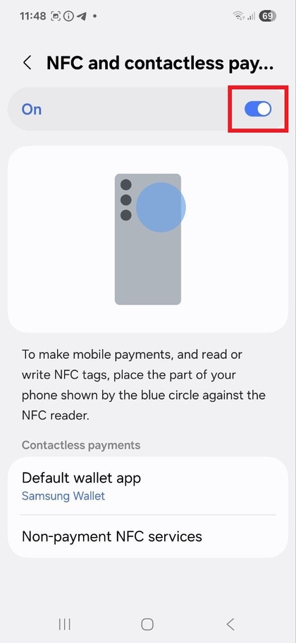 Samsung Galaxy A56: Enabling or Disabling NFC | ManualsLib