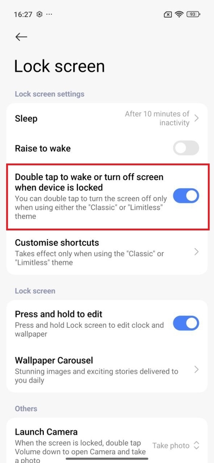 Xiaomi 15T Pro: Enable or Disable the Double Tap to Wake Feature ...