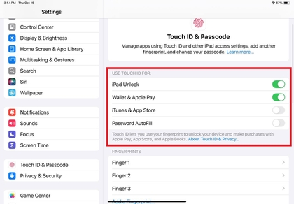 How to Set Up Touch ID on Your iPad 10th Gen | ManualsLib