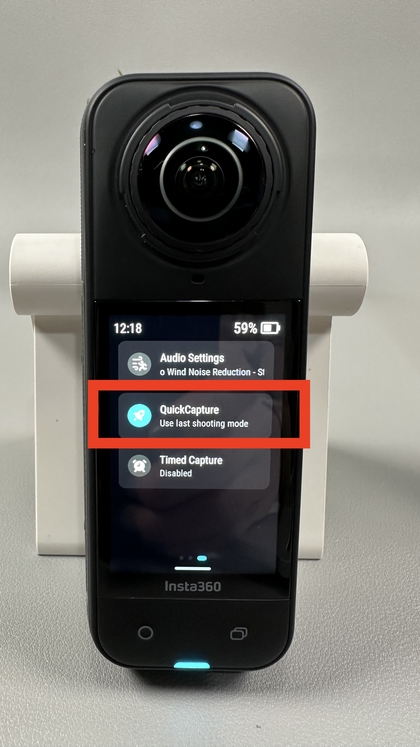 How to Use Quick Capture on the INSTA360 X5 | ManualsLib