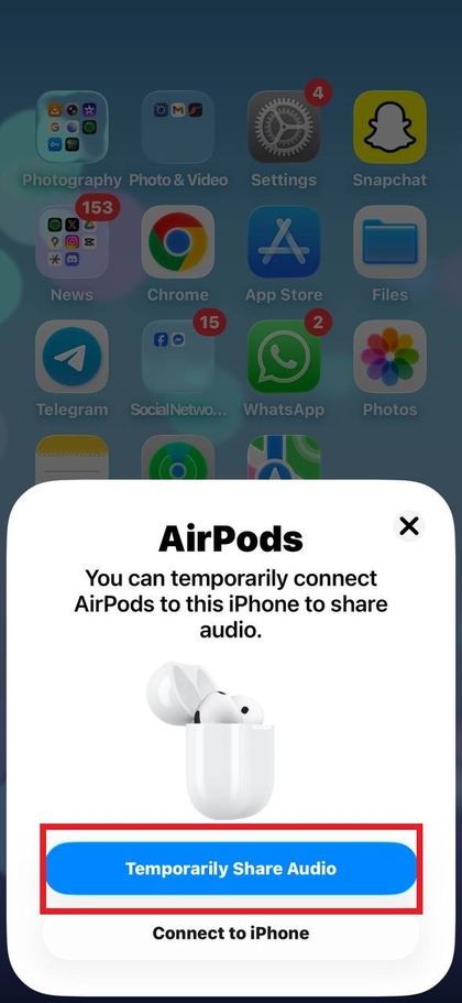 How to Share Audio Using Apple AirPods 4 with ANC | ManualsLib