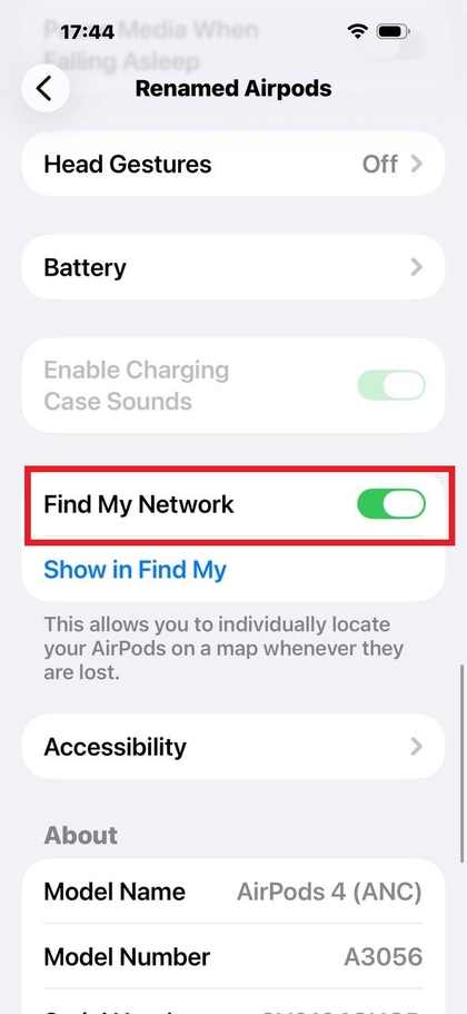 How to Set Up Find My for Your AirPods 4 with ANC | ManualsLib