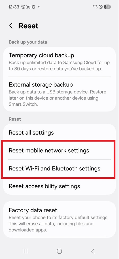 How to Reset Network Settings on Samsung Galaxy A17 5G | ManualsLib