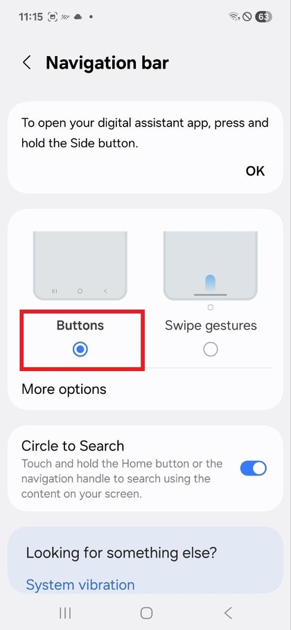 Samsung Galaxy A17 5G - Switch Between Navigation Gestures and Buttons | ManualsLib
