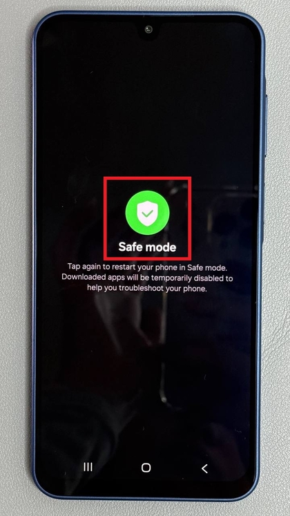 How to Enter and Exit Safe Mode on Samsung Galaxy A17 5G | ManualsLib