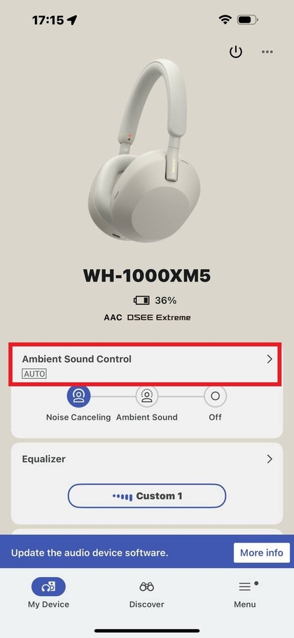 Sony WH-1000XM5: Enabling Music Pause When You Talk | ManualsLib