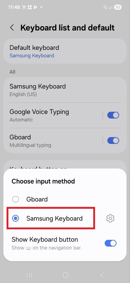 Samsung Galaxy A56: How to Change the Default Keyboard | ManualsLib