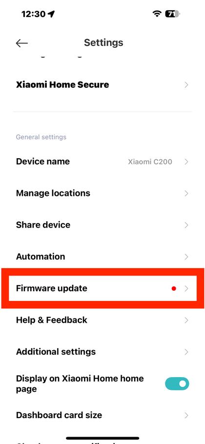How to Check & Update Firmware on Xiaomi Smart Camera C200 | ManualsLib