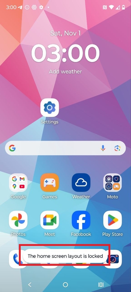 How to Lock Home Screen Layout on Motorola EDGE 60 Fusion | ManualsLib