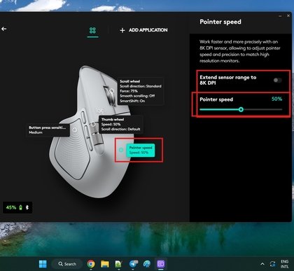 Logitech MX Master 4: Adjust Pointer DPI and Speed | ManualsLib