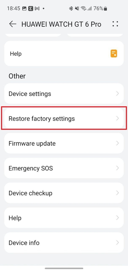 How to Factory Reset Huawei Watch GT 6 Pro | ManualsLib