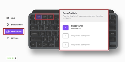 Logitech MX Keys Mini Keyboard - How to Switch Between Devices | ManualsLib