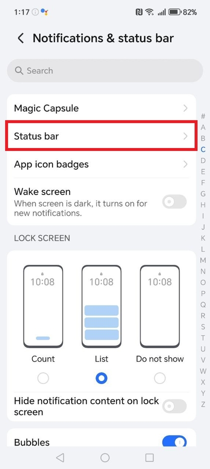 HONOR 400 Lite: How to Show or Hide Battery Percentage | ManualsLib