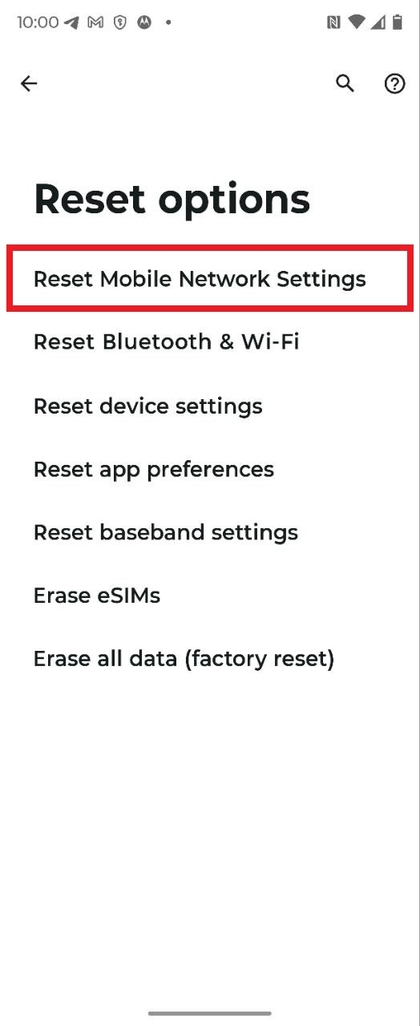 Motorola Razr 60 Ultra - How to Reset Network Settings | ManualsLib