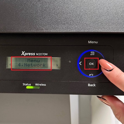 Samsung Xpress M2070W - How to Connect to WiFi and Find the Password ...