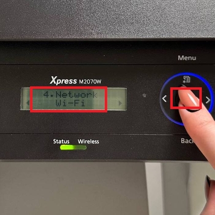 Samsung Xpress M2070W - How to Connect to WiFi and Find the Password ...