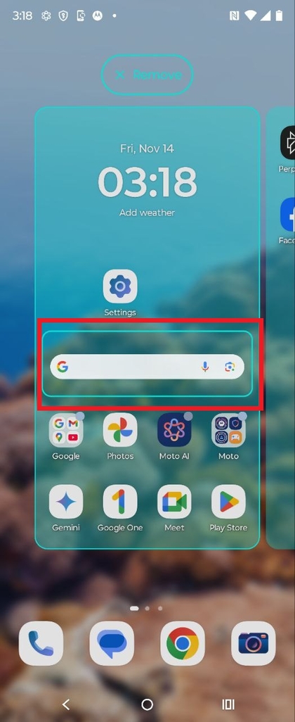 How to Remove Google Search Bar from Home Screen on Motorola Razr 60 ...