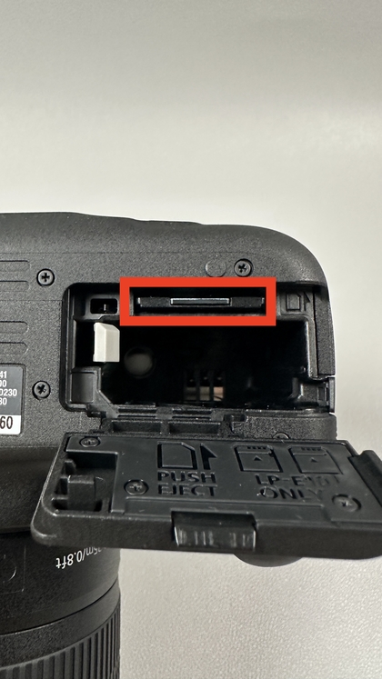 How to Insert an SD Card in Your Canon EOS 2000D | ManualsLib