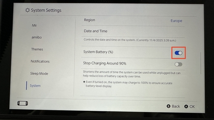 How to Display Battery Percentage on Nintendo Switch 2 | ManualsLib