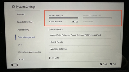 Nintendo Switch 2 - How to Check Free Space on Storage | ManualsLib