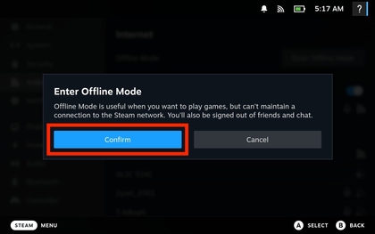 Guide to Enter Offline Mode on Steam Deck OLED Console | ManualsLib