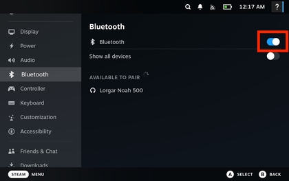 Pairing Bluetooth Headphones with Your Steam Deck OLED Console | ManualsLib