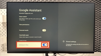 How to Enable or Disable Safe Search on Google TV Streamer 4K | ManualsLib