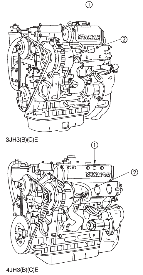 Yanmar 4JH3E Series, 4JH3BE Series, 3JH3E, 3JH3BE, 4JHE, 4JHBE, 4JHCE ...