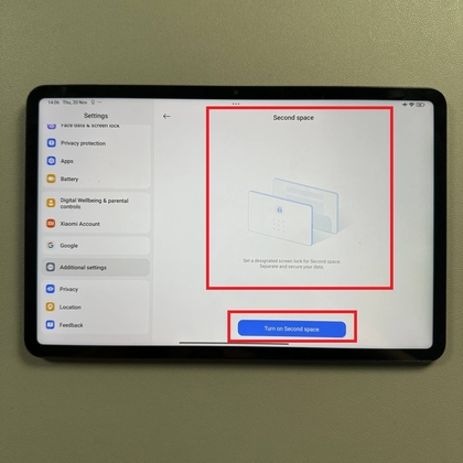 How to Set Up Second Space on Xiaomi Pad 6 | ManualsLib