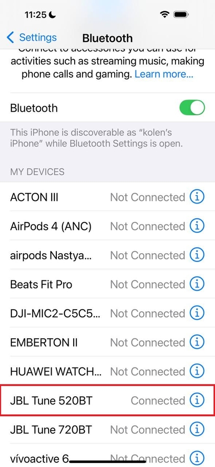 How to Connect JBL Tune 520BT to an iPhone | ManualsLib