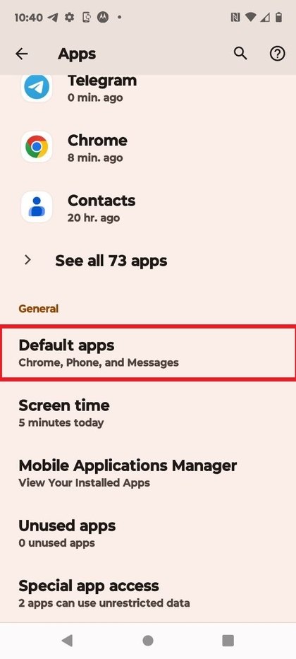How to Change Default Apps on Motorola Moto G54 5G | ManualsLib
